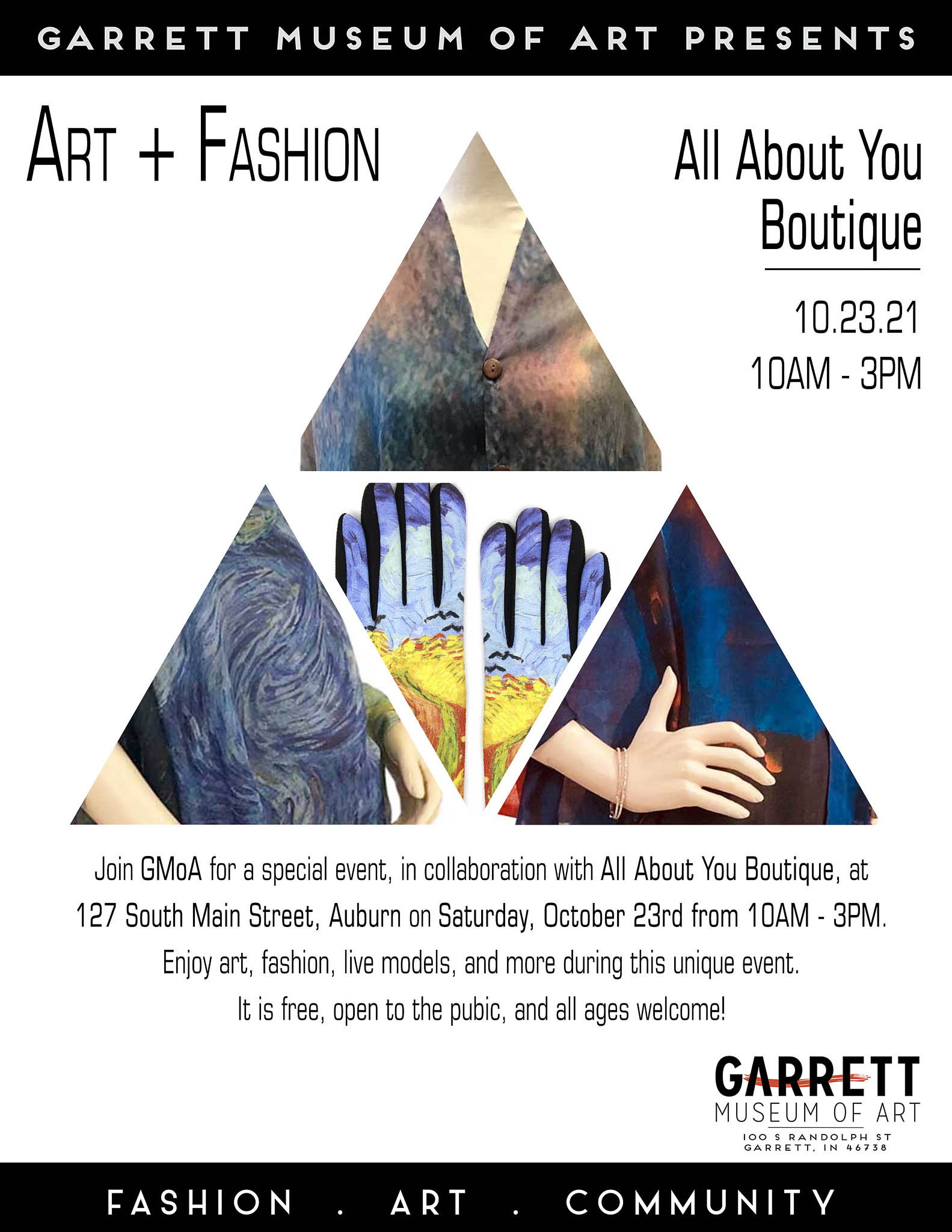 Special Event : Art + Fashion – Garrett Museum of Art